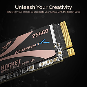 SABRENT Rocket 2230 NVMe 4.0 256GB High Performance PCIe 4.0 M.2 2230 SSD [SB-2130-256]