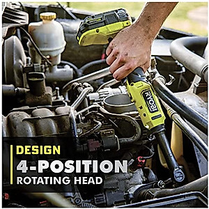RYOBI ONE+ HP 18V Brushless Cordless 1/4 in. Extended Reach Ratchet (Tool Only) - PBLRC01B