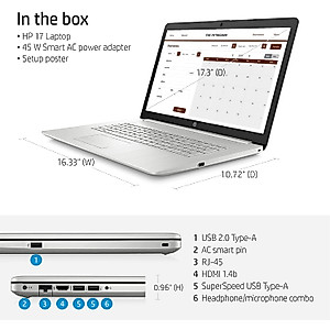 2022 Flagship HP 17.3-inch IPS FHD Laptop Computer, Intel Core i5-1135G7, Quad Core up to 4.2 GHz, Iris Xe Graphics, 32GB RAM, 1TB PCIe SSD, Backlit Keyboard, WiFi 5, Webcam, Windows 11 + Accessories