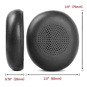 TaiZiChangQin 45H Ear Pads Ear Cushions Memory Foam Replacement Compatible with Jabra Elite 45h On-Ear Wireless Headphone Protein Leather