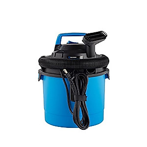 Vacmaster Portable Wall Mountable Wet/Dry Vac, 2.5 Gallon, 2 HP 1-1/4" Hose (VOM205P), Blue