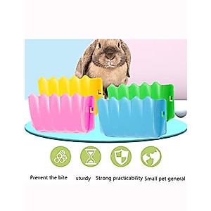 4Pcs Bunny Hay Feeder Guinea Pig Hay Holder Less Wasted Hay Rack Manger Rabbit Food Dispenser for Small Pets Guinea Pig Rabbit Chinchilla