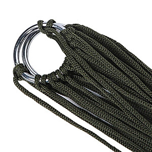 Hammock Camping Indoor Outdoor Backpacking Survival & Travel, Portable Lightweight Nylon Mesh Rope Hammocks