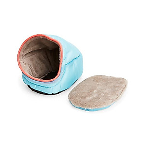 EveryYay Snooze Fest Blue Cuddle Cup Ferret Bed, 11" L X 8.5" W X 9" H