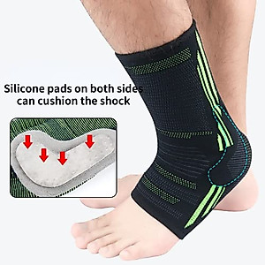 Nipogear Ankle Brace,A Pair Ankle Braces for men/women for Injury Recovery, Joint Pain and More.Ankle Support Brace,Achilles Tendon Support,Eases Swelling. (Pink,XL)