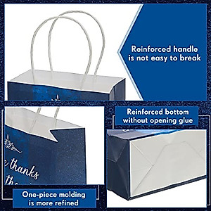 16 Pcs Religious Hymn Gift Bags Inspirational Paper Gift Bag with Handles Welcome Church Bag for Baptism Favors Wrapping Christening Baptism Gifts Party Communion Christmas, 5.9 x 3.1 x 8.3 Inches