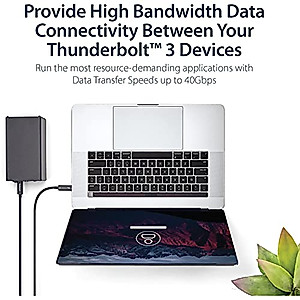 StarTech.com Thunderbolt 3 Cable - 6 ft / 2m - 4K 60Hz - 40Gbps - USB C to USB C Cable - Thunderbolt 3 USB Type C Charger (TBLT3MM2MA)
