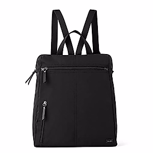 the sak Women's Recycled Esperato Backpack in Nylon, Spacious Bag with Adjustable Back Strap, Black II, One Size