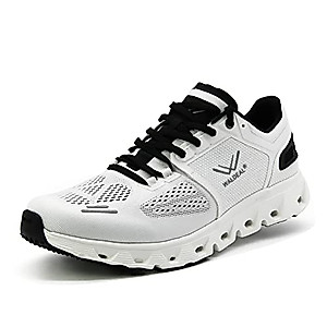 Waldeal Women's Trail Running Shoes - Lightweight Breathable Athletic Sneakers for Outdoor Hiking-8.5 White/Black