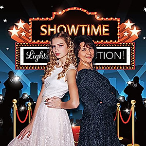 1 Pack Paparazzi Photo Backdrop with Red Carpet Runner for Birthday Party Protagonist Show Props Movie Star Themed Pajamas Party Supplies Awards Ceremony Theme Party Accessory