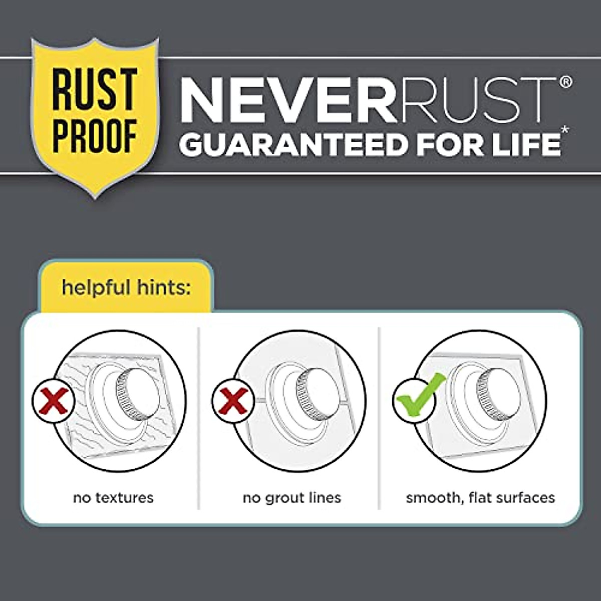 Zenna Home NeverRust PowerGrip Aluminum Suction Corner Basket shower caddy, 1-Shelf