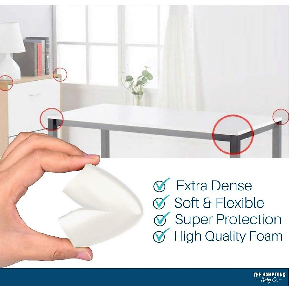 Corner Protector, Baby Proofing Table Corner Guards, 3M Pre-Taped Table Corner Protector Keep Child Safe, Protectors for Furniture Against Sharp Corners (4 Pack)