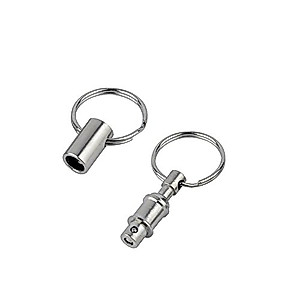 Bamboopack Quick Release Detachable Pull Apart Key Rings Pull Coupler Keychain Double Spring Split Snap Keyrings Separable Keychain Lock Holder Keychains Key Accessory(Pack of 3)