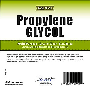 Propylene Glycol - 1 Gallon - USP Certified Food Grade - Highest Purity, Humectant, Fog Machine, Humidor & Antifreeze Solution, Contains Zero Alcohol