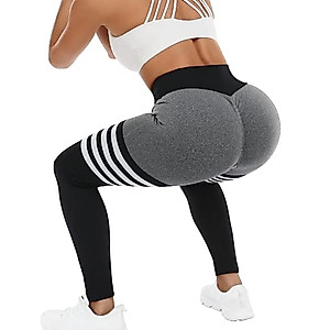 A AGROSTE Cross Butt Lifting Workout Leggings for Women Booty High Waisted Yoga Pants Scrunch Butt Gym Seamless Tight
