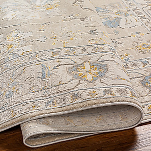 Livabliss Roswell Traditional Machine Woven Area Rug, 9'2" x 12', Off-White