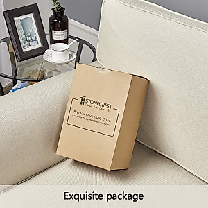 STONECREST Recliner Chair Cover Water Resistant, Reversible Washable Cover, Stay in Place (Dark Grey/Grey, Recliner 23" Regular)