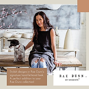 Rae Dunn Tea Set, “Tea for Two” Teapot and Stacking Teacup Set, Cute Ceramic Tea Set for Kitchen or Dining Room, 3-Piece Set