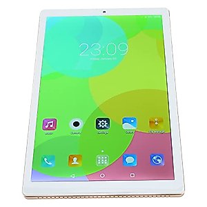 Jaerb Gaming Tablet, Golden 10.1in Tablet Front 5MP Rear 8MP for Home (US Plug)