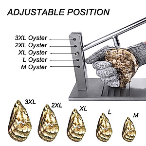HILAZA Oyster Shucker Machine, Oyster Clam Shucking Tool Set Comercial Oyster Opener Kit