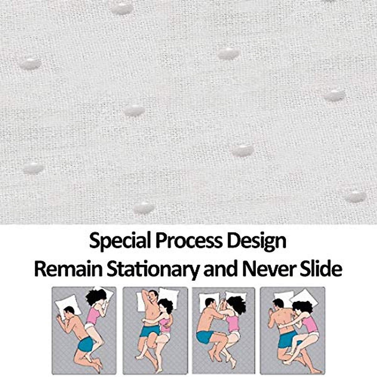 FAIRYLAND 3 Inch Memory Foam Mattress Topper Queen Size, Cooling Relieving Mattress Pad for Bed with Bamboo Fiber Cover