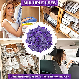 French Lavender Sachets for Drawers and Closets Fresh Scents, Home Fragrance Sachet, Pack of 24, Purple, LV-S-C-24-1