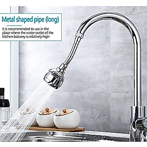 Newly Upgraded 360° Rotatable Faucet Nozzle, Removable Kitchen Faucet Nozzle Replacement, Splash-Proof Faucet Booster Shower and Water-Saving Faucet for Kitchen Bathrooms