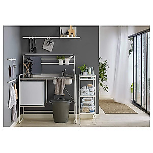 KNODD Bin with lid, Grey, 16 l (4 Gallon)