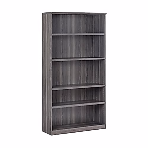 Safco Bookcase, Gray Steel Laminate