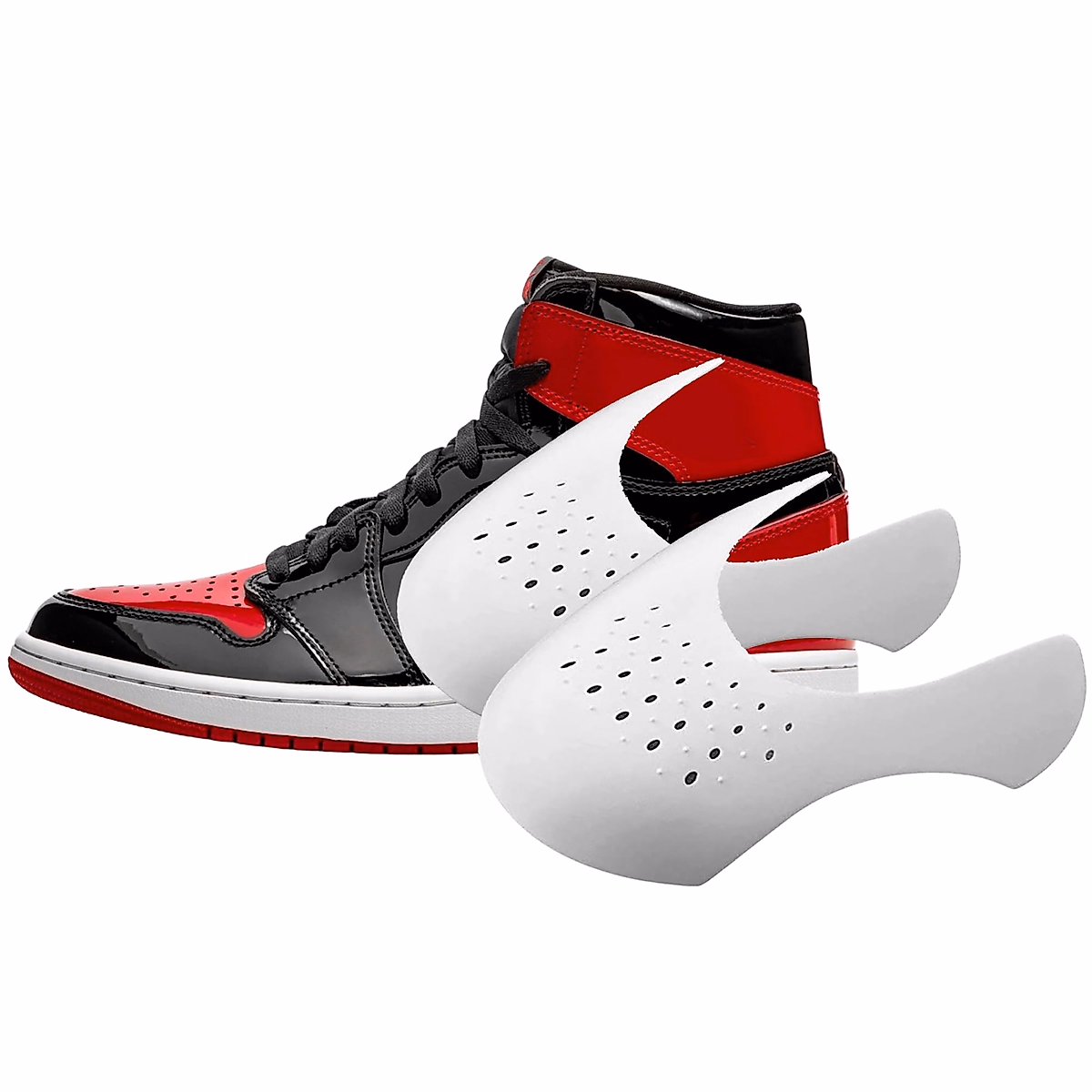 Crease Protectors for Sneakers - Anti-Wrinkle Crease Guards, Shoe Protectors for Nike, Air Jordan, Dunks, AF1 and More - Comfortable, Soft & Breathable Shoe Crease Preventer, Toe Protector