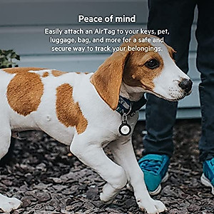 Belkin Apple AirTag Secure Holder with Key Ring - Durable Scratch Resistant Case With Open Face & Raised Edges - Protective AirTag Keychain Accessory For Keys, Pets, Luggage, Backpacks - 2-Pack White