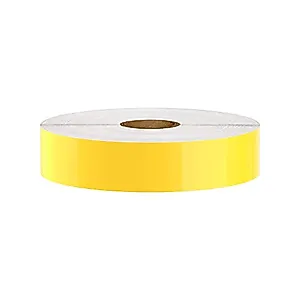 Premium Vinyl Label Tape for DuraLabel, LabelTac, VnM SignMaker, SafetyPro, Viscom and Others, Yellow, 1" x 150'