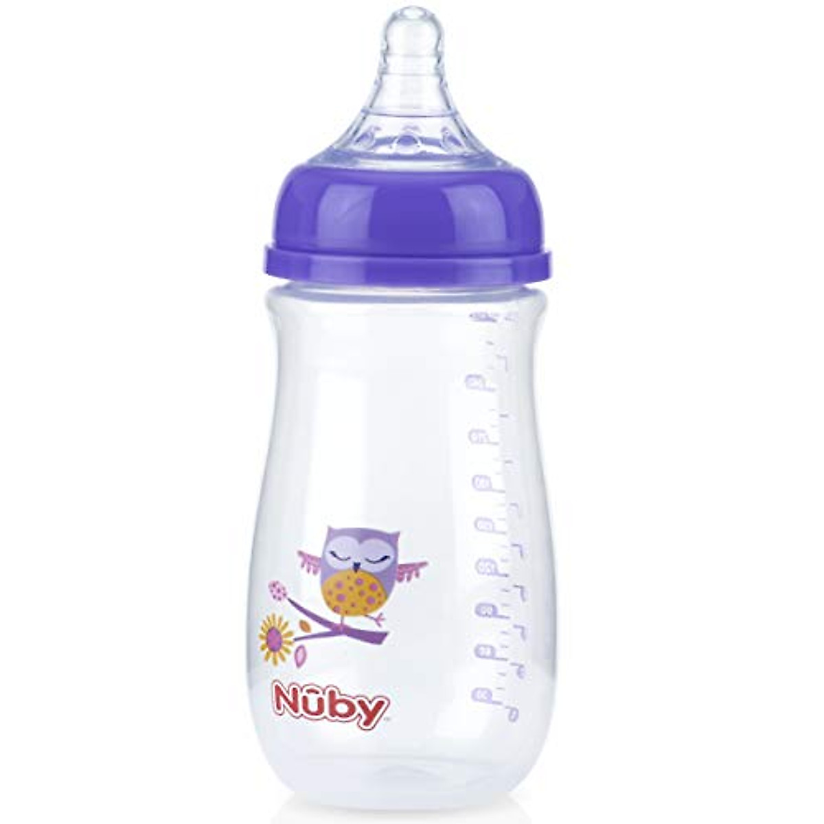 Nuby Tritan Wide Neck Non-Drip Bottles with Anti-Colic Air System: 9oz./ 270 Ml, 3 Pack, 3M+, Multi