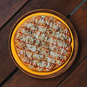 YARNOW Non Stick Baking Mat, Round Silicone Baking Mat, Reusable Silicone Mat for Pie Bread Macaron Pastry Tortilla (12 Inch, Random Color)