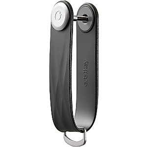 Orbitkey Active Rubber Key Organizer Jet Black Bottle Opener Compatible Key Organizer & Key Ring