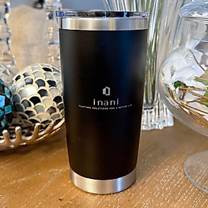 inani 20oz Stainless Steel Tumbler, Insulated Travel Coffee Cup, Leak-Resistant, Spill-Proof Lid, Dishwasher Safe, BPA-Free, Double-Wall Insulated Premium Travel Mug For Hot Or Iced Coffee, Navy Blue