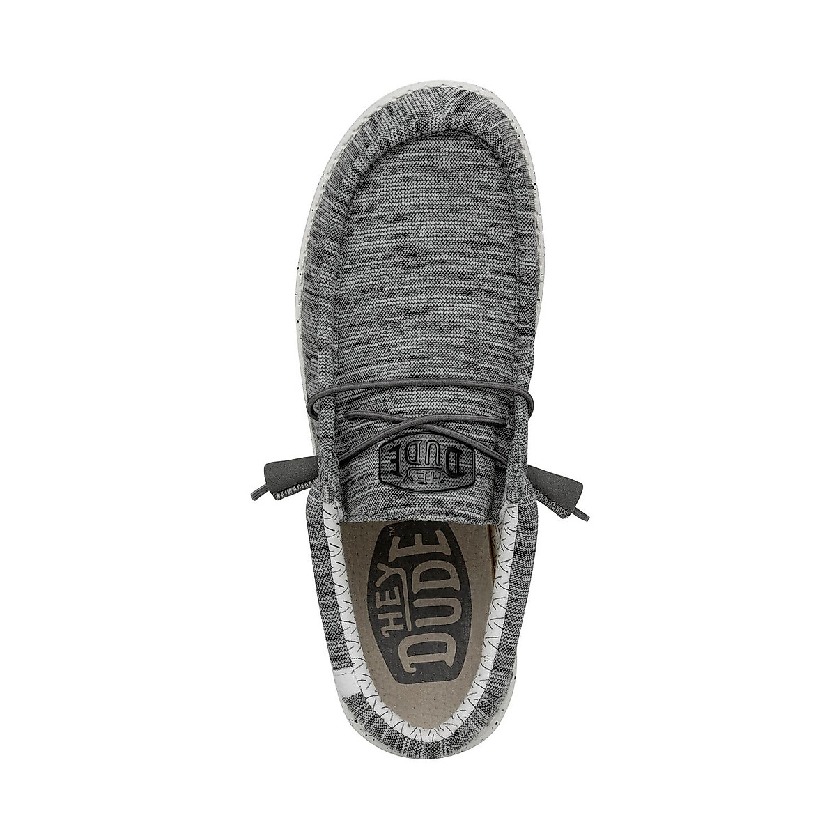 Hey Dude Men's Wally Stretch Stone White Size 10| Men's Loafers | Men's Slip On Shoes | Comfortable & Light-Weight