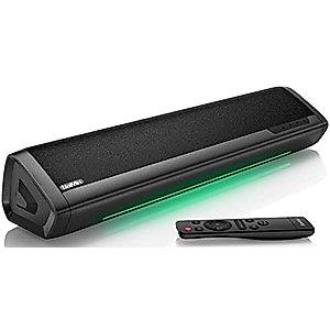 Saiyin Sound Bars for TV, with Bluetooth,Optical, AUX Inputs, 17-Inch Small Speakers with Visual Volume Adjustment & Wall Mountable