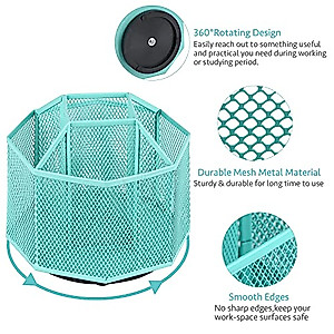 Cute Rotate Art Supply Organizer, Colored Pencil Holder - Art Caddy Accessories Carousel, Spinning Desk Office Supplies Storage for Home, Office, Classroom & Art Studio - Green