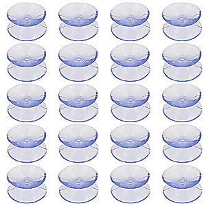 Jiozermi 20 PCS Double Sided Suction Cups Without Hooks Sucker Pads for Glass Plastic 20mm/0.8 Inch