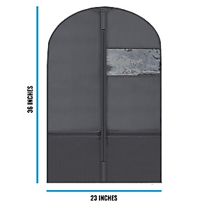 Plixio 36" Kids Garment Bags for Dance Costumes, Childrens Hanging Clothes, Uniform, Suits, Girls Dress Recital Outfit Organizer - Dance Garment Bags For Dancers with Zippered Pockets