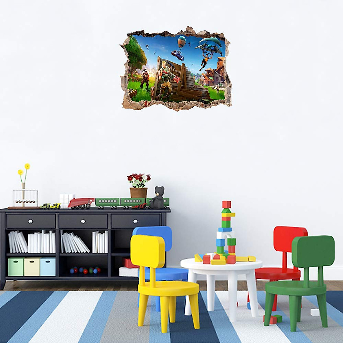 3D Wall Sticker Gaming Room Decor Boys Bedroom Decal Removable Kids Boys Girls Bedroom Wall Sticker Decal Home Decor Art Mural Wallpaper Window Wall Stickers Murals1