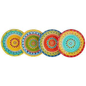 Certified International Valencia Dessert Plates (Set of 4), 8.75", Multicolor