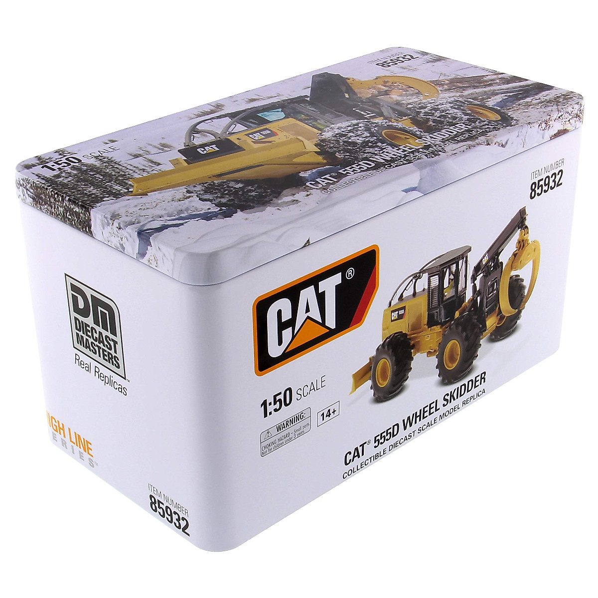 Diecast Masters Caterpillar 555D Skidder High Line Series Vehicle, 7.29 x 3.03 x 2.68 inches