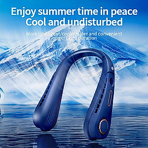 Clothforall Neck Fan, 4000mAh Battery Power, Portable Neck Fan USB Charging, Neck Fan Air Conditioner 5 Gear Adjustable, Fast Cooling, Super Quiet