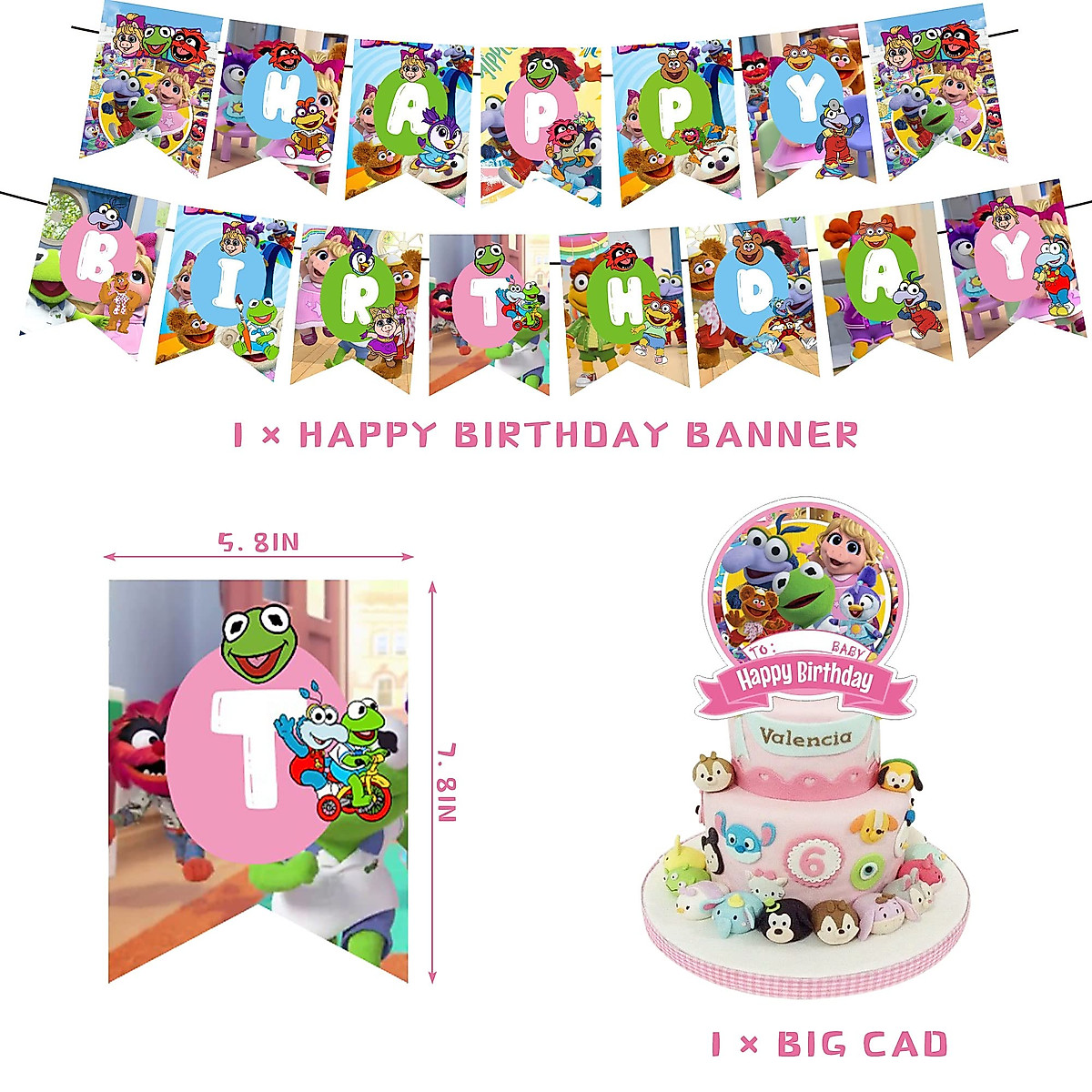 Thwae Party Favors for Muppet Babies Party Supplies Junior Muppet Babies Party Supplies Muppet Babies Birthday Decorations Balloons Banners Cake Toppers Cupcake Toppers for Children