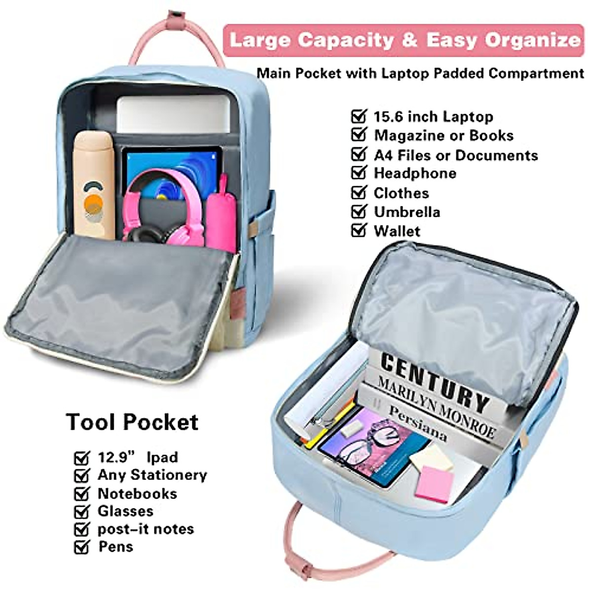 Backpack for Girls,Kawaii Backpack,Pin Display Backpack with Cute Pins,Kids School Bag,Heart Ita Backpack,Cute Aesthetic Bookbag for Teen Girls,Japanese Backpack for Elementary Middle School Girls