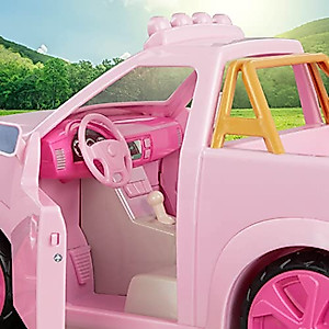 Lori Dolls – Ride & Shine Pickup Truck– Pick-Up Truck for Mini Dolls – Pink Car for 6-inch Dolls – Trailer Hitch & Openable Doors – Toy Vehicle for Kids – 3 Years + LO37113C1Z