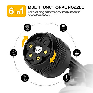 BERGWERK Cordless Power Cleaner 40V Portable Power Washer with 2pcs Batteries Power Cleaner, Working Pressure 520PSI for RVs Boats or Home Projects, with Accessories Kit and a Charger Included