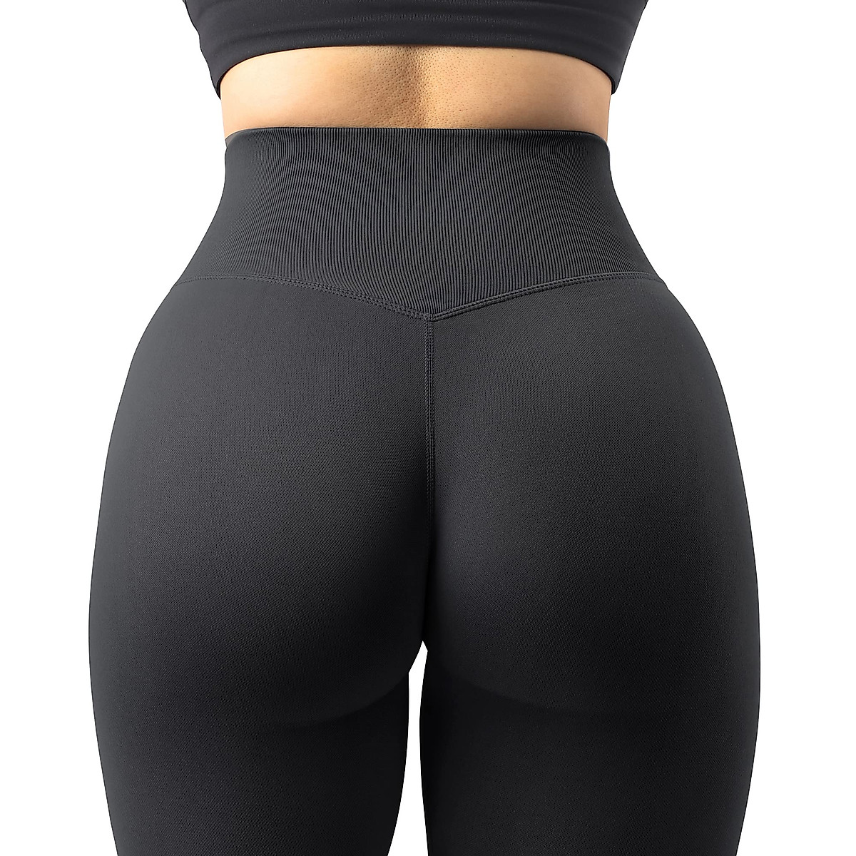 MOOSLOVER Seamless Butt Lifting Workout Leggings for Women High Waist Yoga Pants Compression Contour Tights(L,Navy Blue)